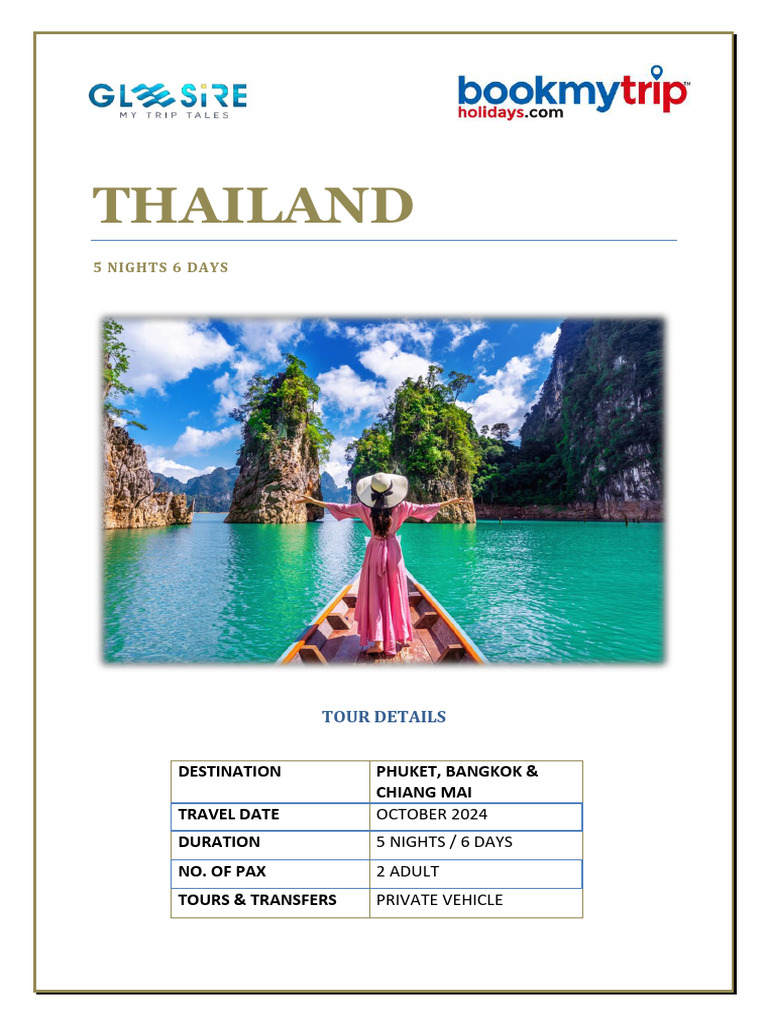 THAILAND- Phuket Bangkok Chiang Mai 5N6D | PDF