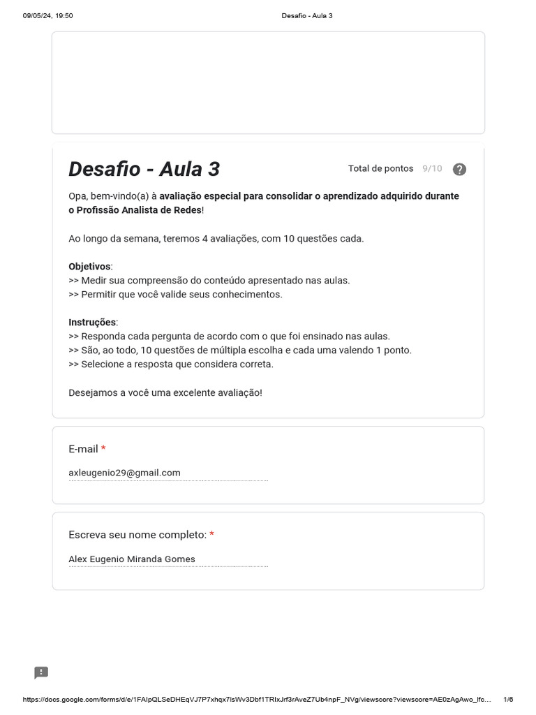 Aula03 Desafio | PDF