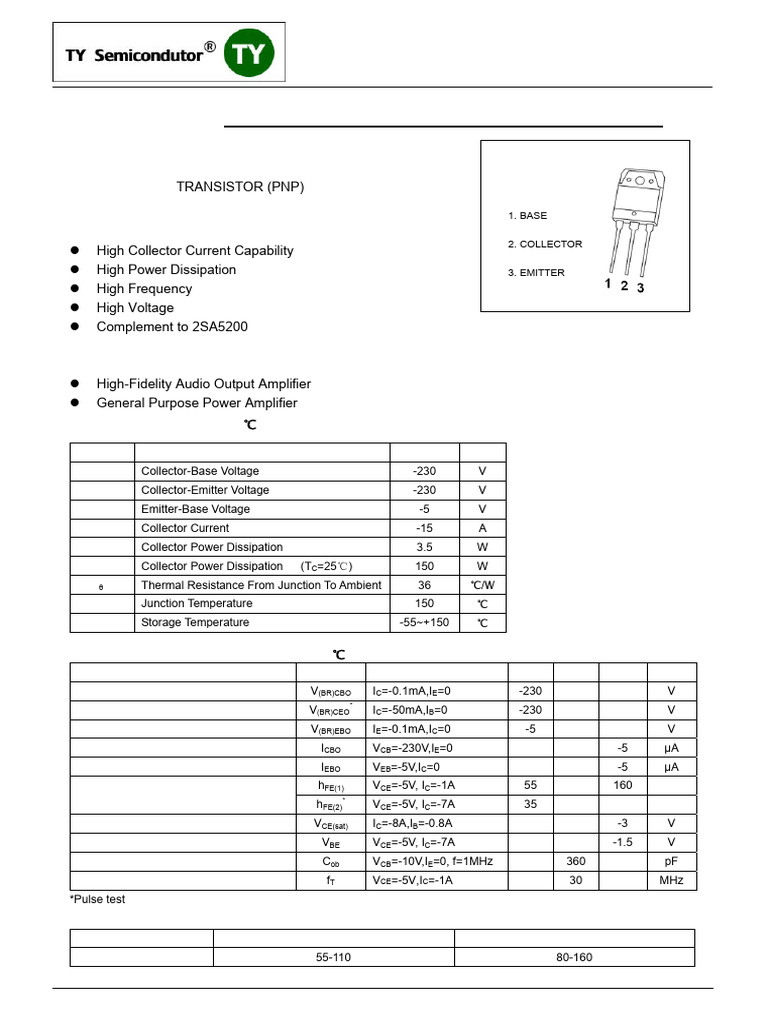 Datasheet - HK 2sa1943 8075448 | PDF