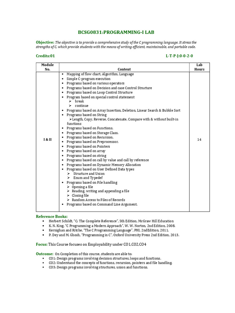 programming 1 lab | PDF