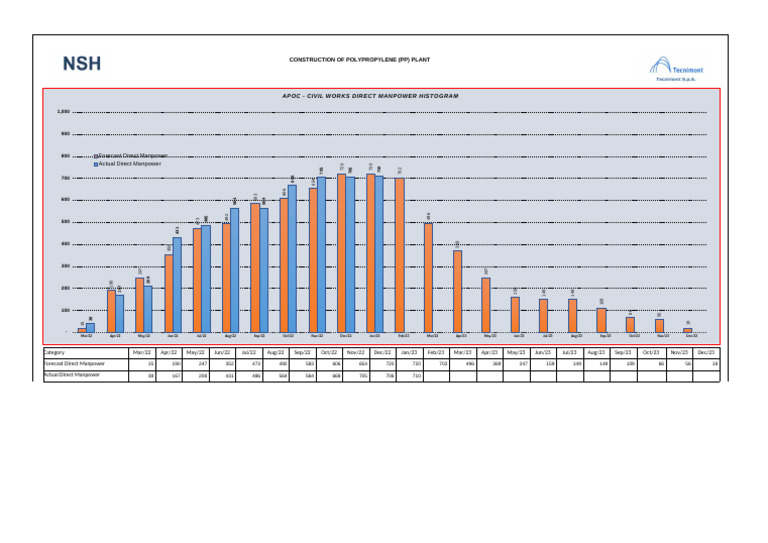 APOC-TAL-NSH-Civil Works Direct Manpower | PDF