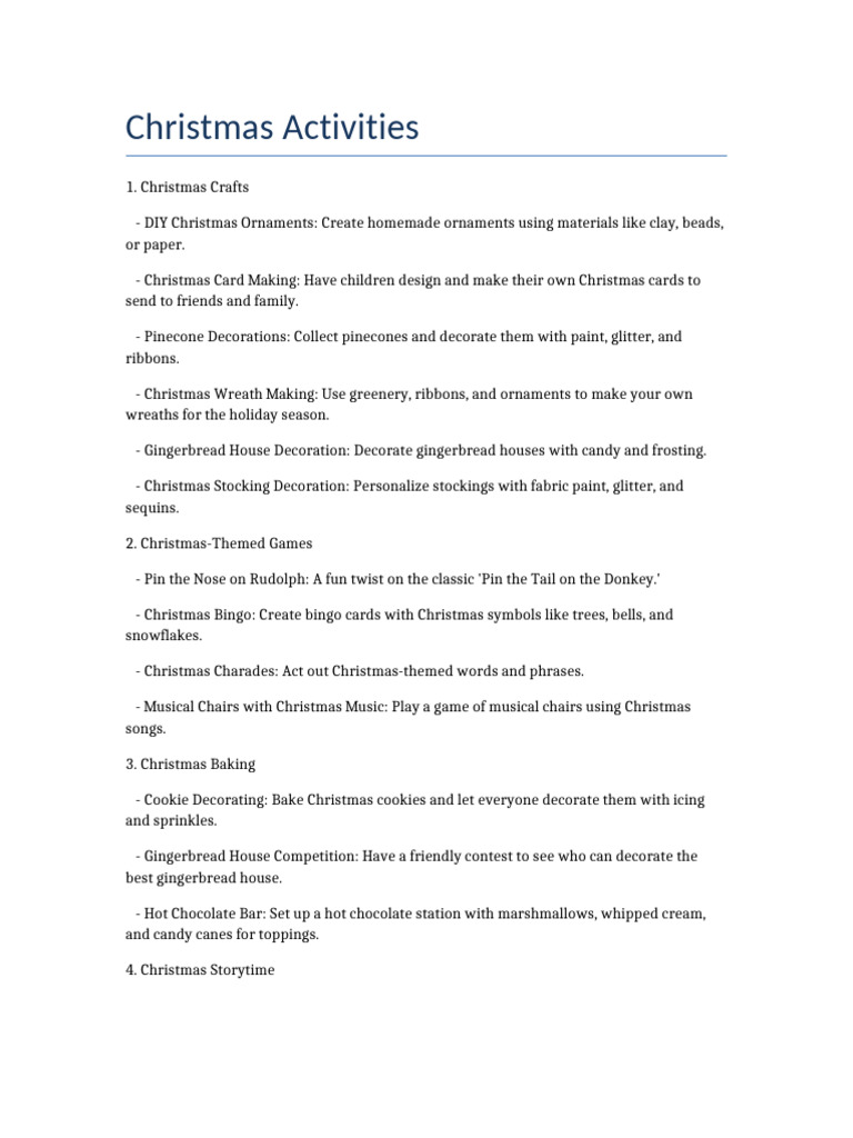 Christmas - Activities For Early Childhood | PDF | Christmas ...