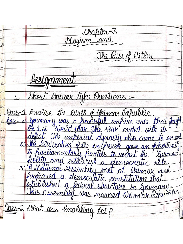 Ch. 3 Nazism & The Rise of Hitler (History) | PDF