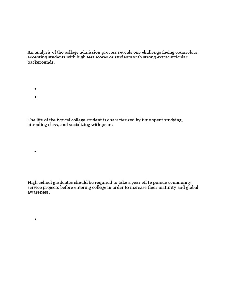 Thesis Statement Examples | PDF