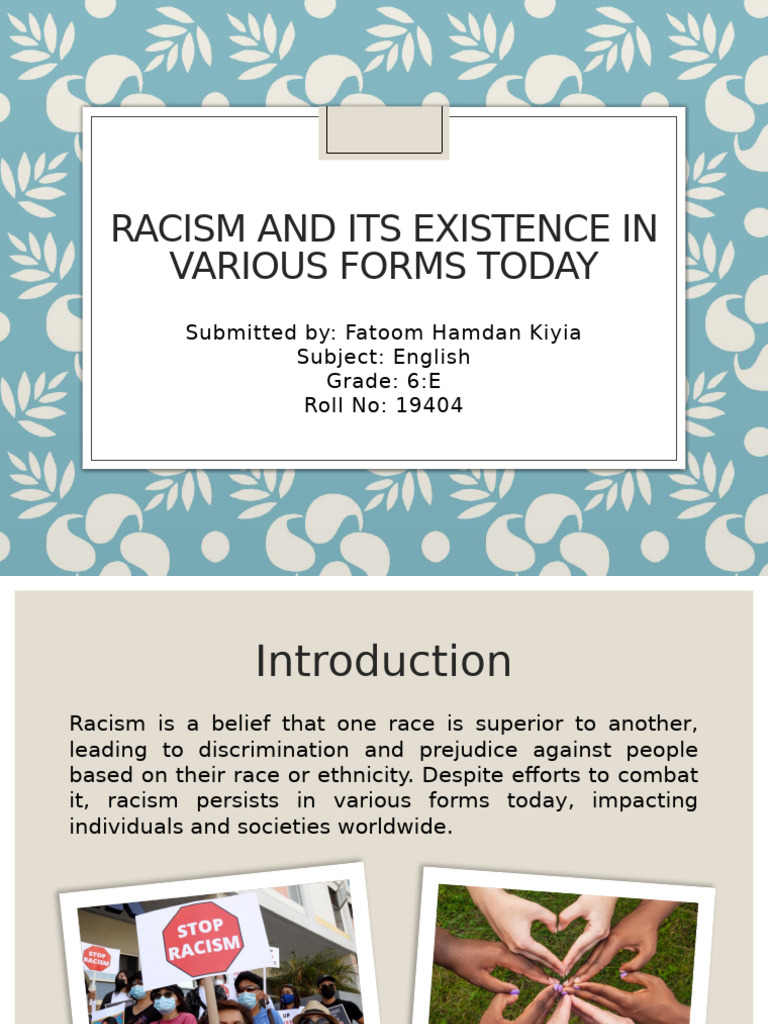 Racism Presentation | PDF