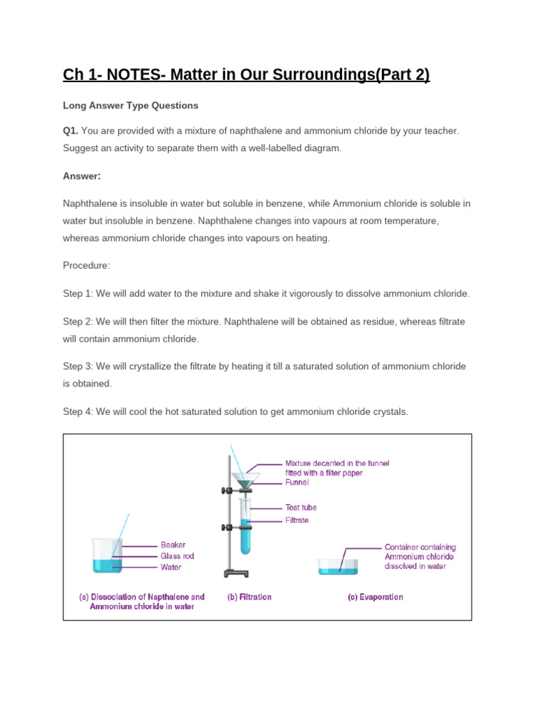 CH 1 - NOTES - Matter in Our Surroundings (Part 2) | PDF