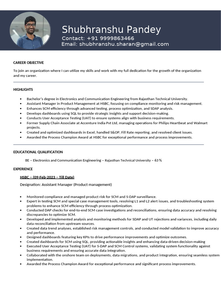 Kiran Kumar CV | PDF