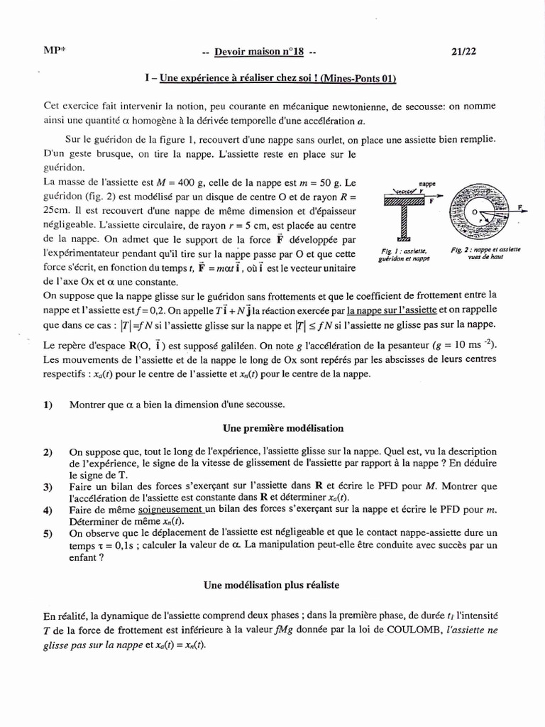 DM18 Mines Ponts 2001 | PDF