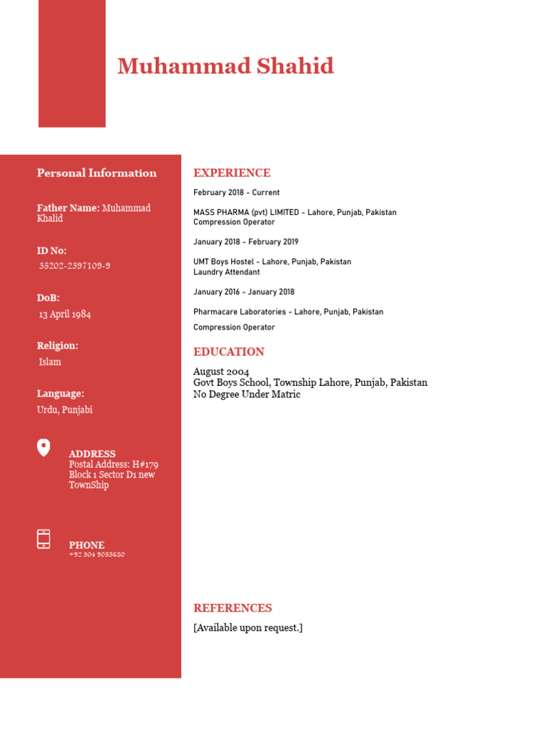 shahid cv | PDF shahid cv | PDF