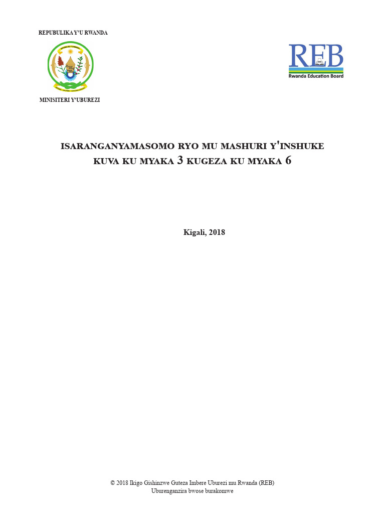 Scheme of Work for Pre-Primary Education | PDF