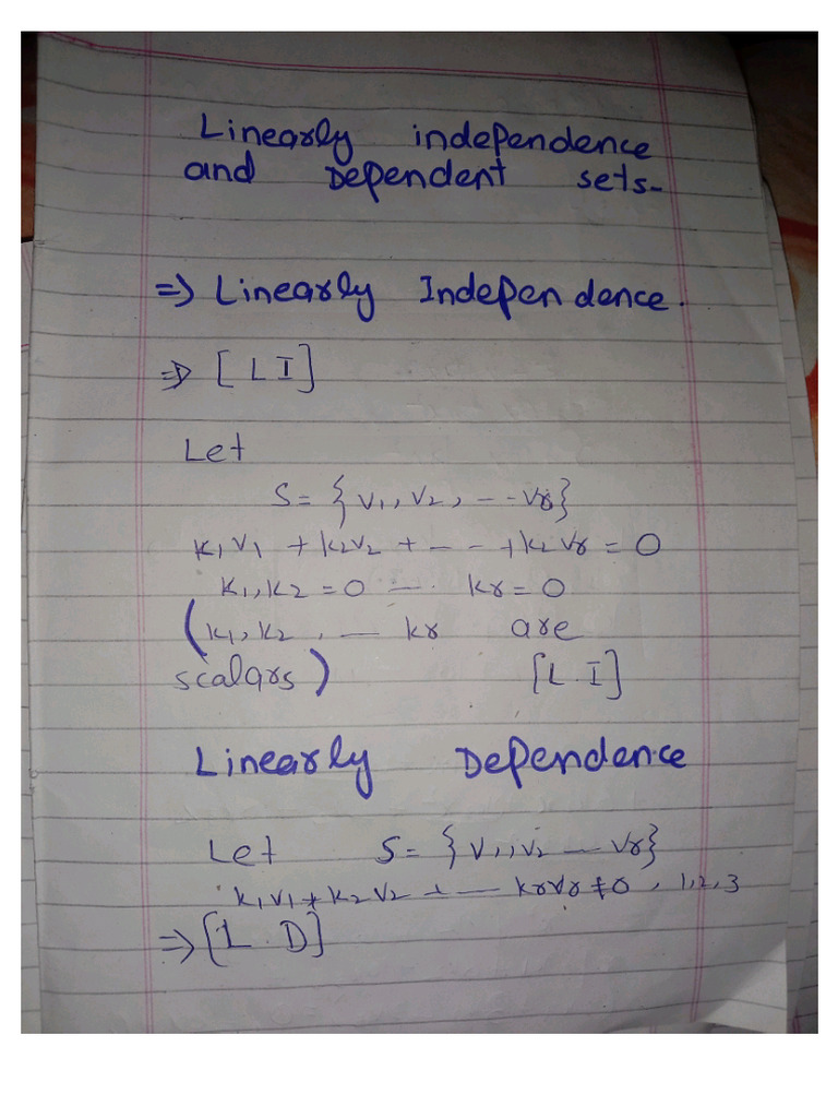 Linear Independent | PDF