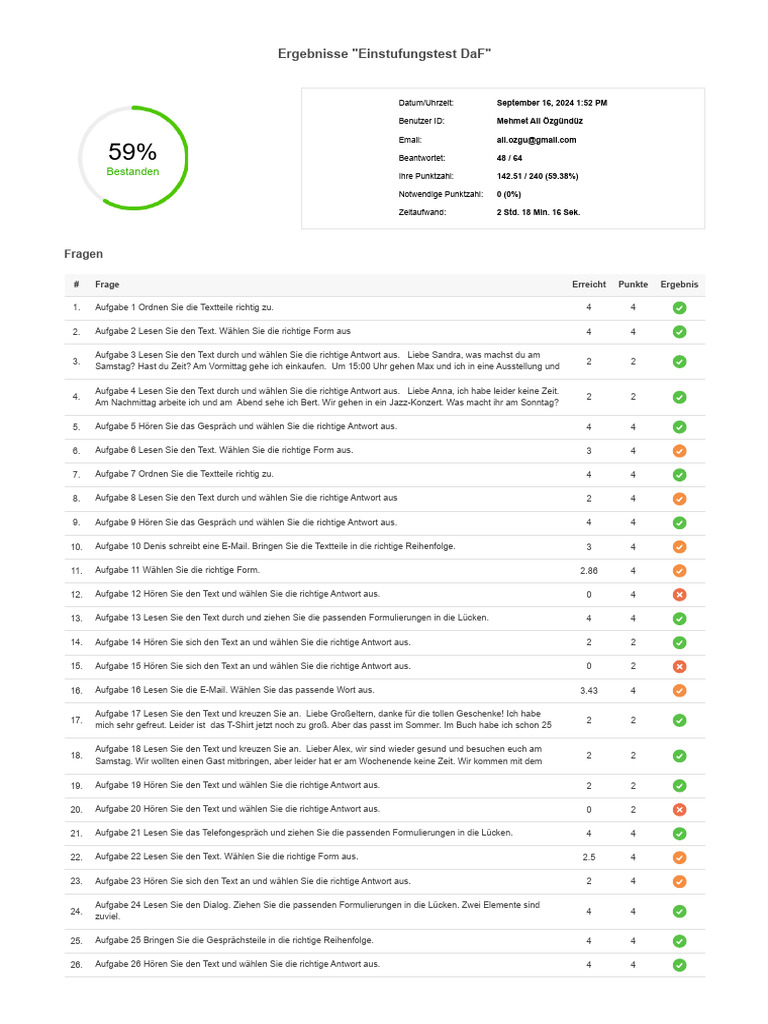 Placement Test DaF | PDF