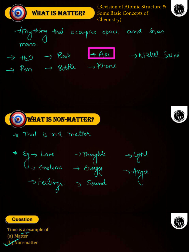 Atomic Structure & Some Basic Concepts of Chemistry - Revision - Only PDF | PDF