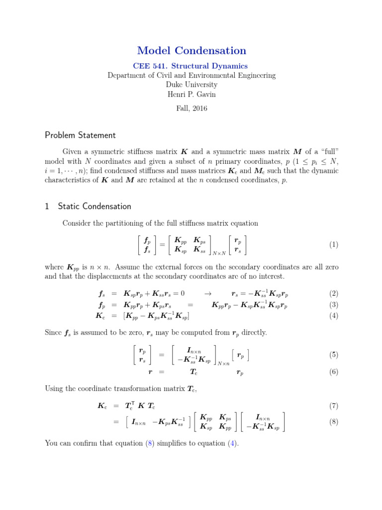 Model Condensation | PDF