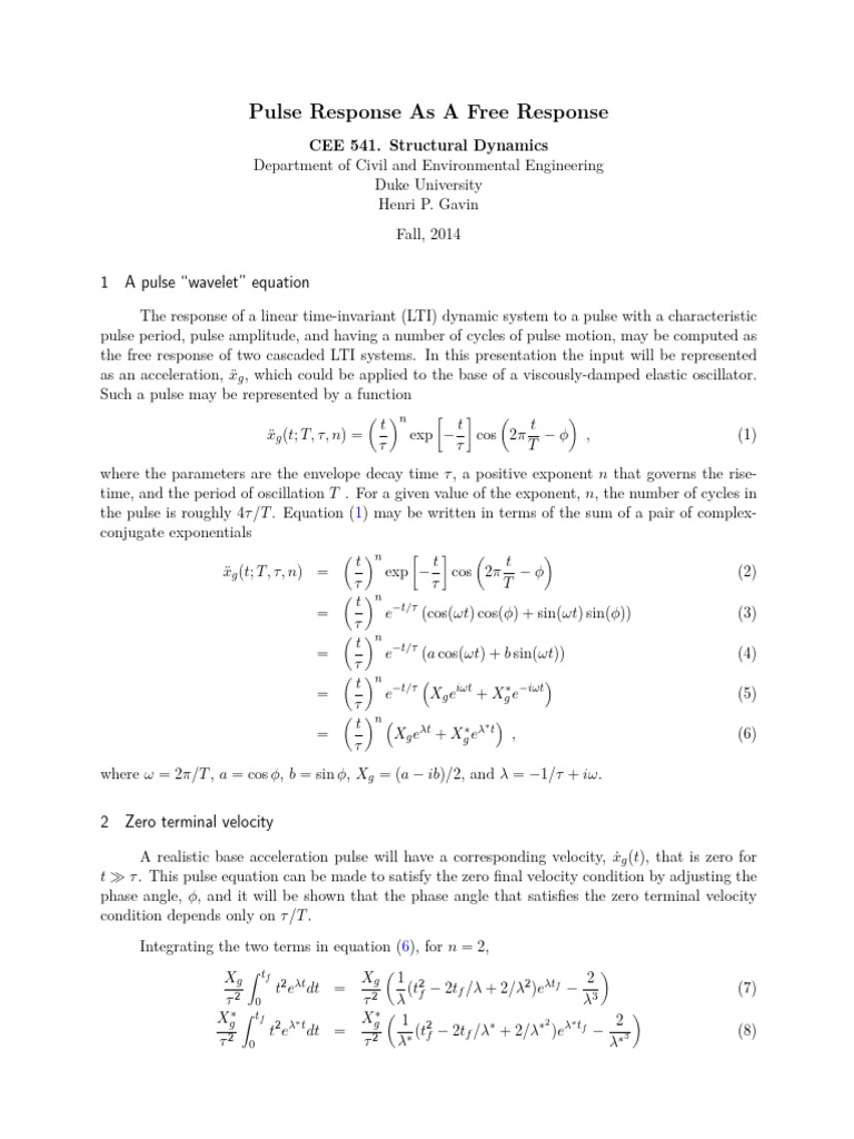 Pulse Response | PDF