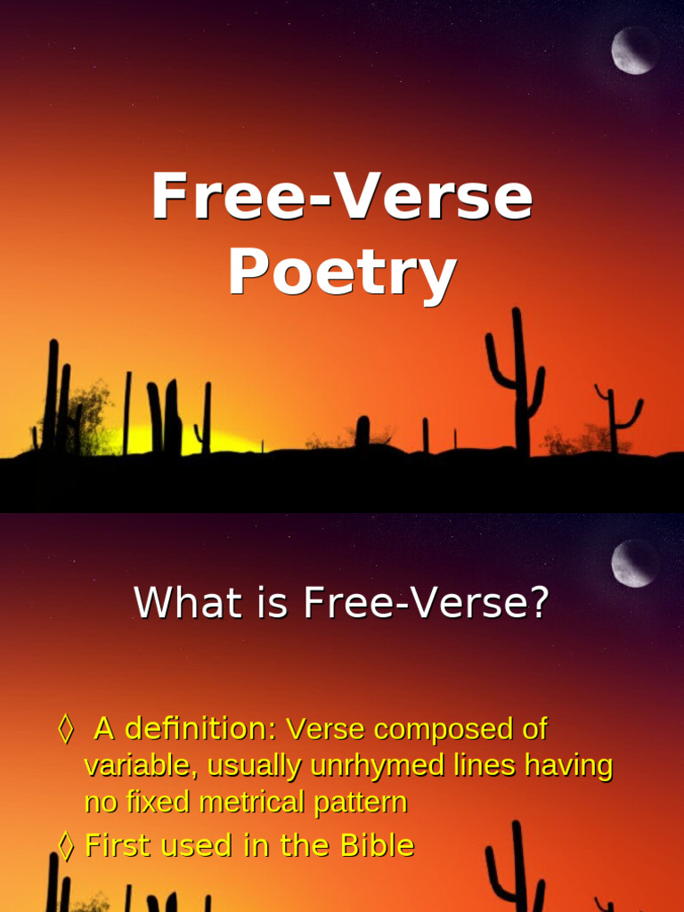 Free Verse Poetry | PDF