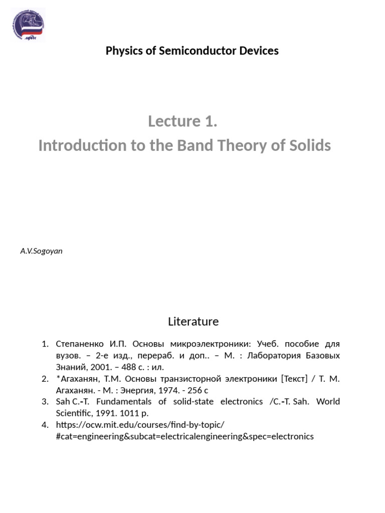 Physics of Semiconductor Devices | PDF