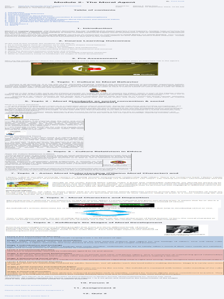 Module 2 - The Moral Agent NEUVLE | PDF
