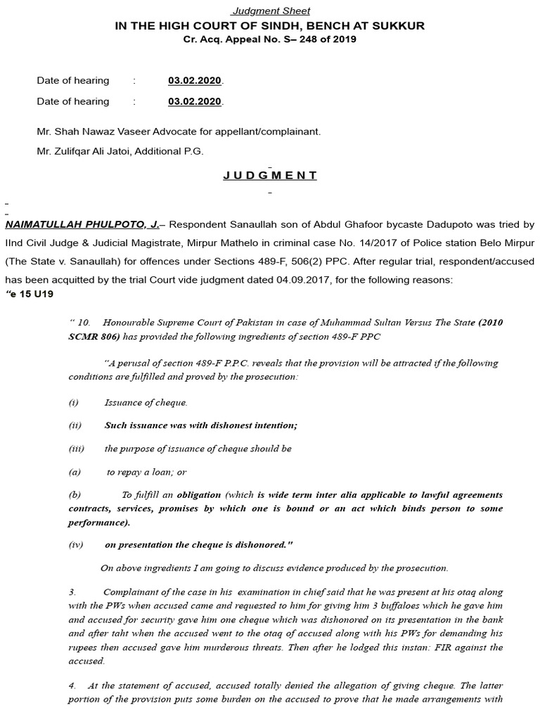 Sindh HC 489f | PDF