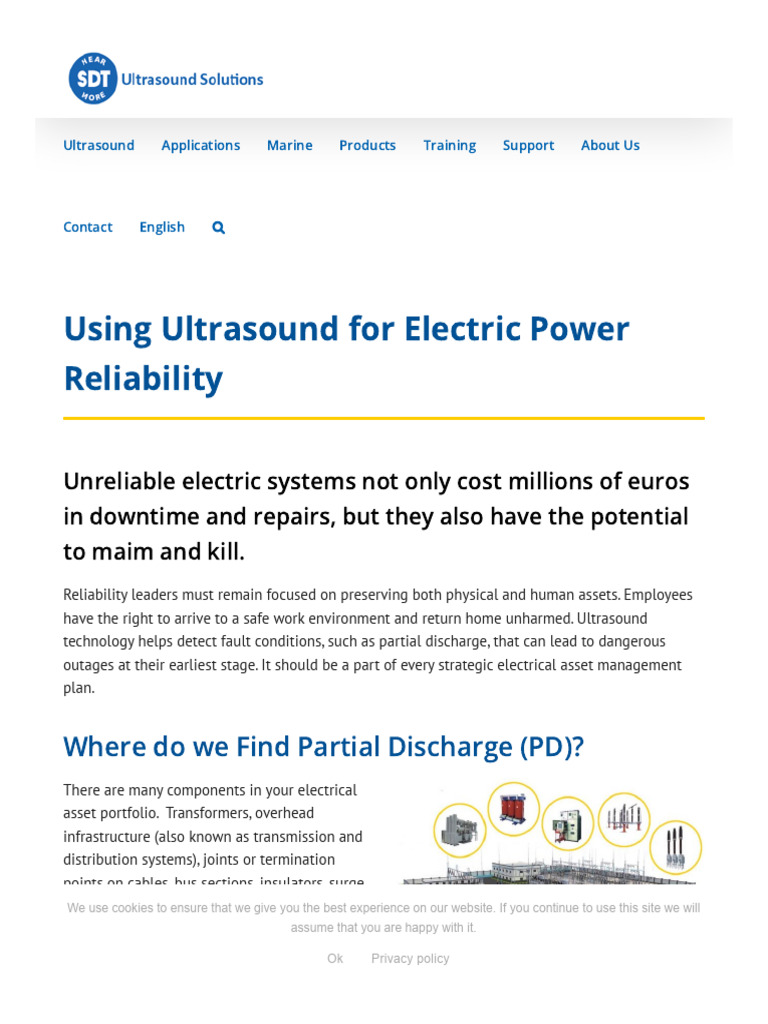 Using Ultrasound for Electric Power Reliability – SDT Ultrasound Solutions | PDF