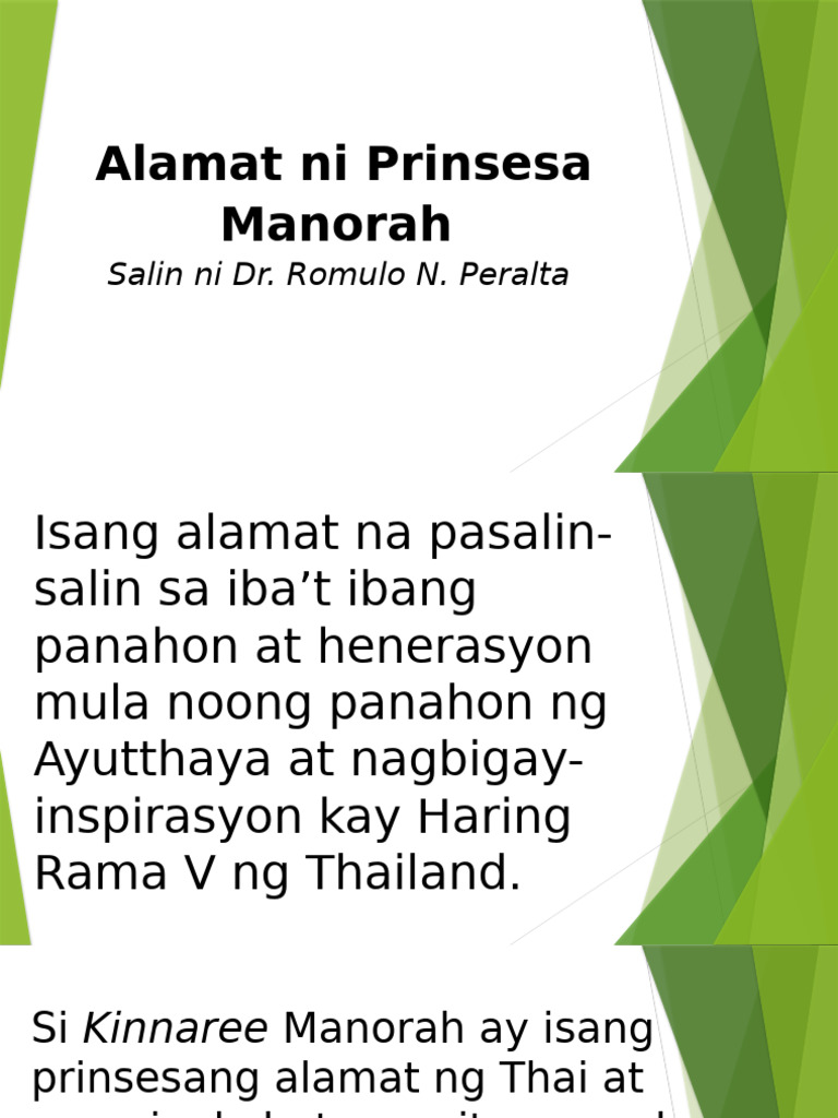 Alamat Ni Prinsesa Manorah | PDF