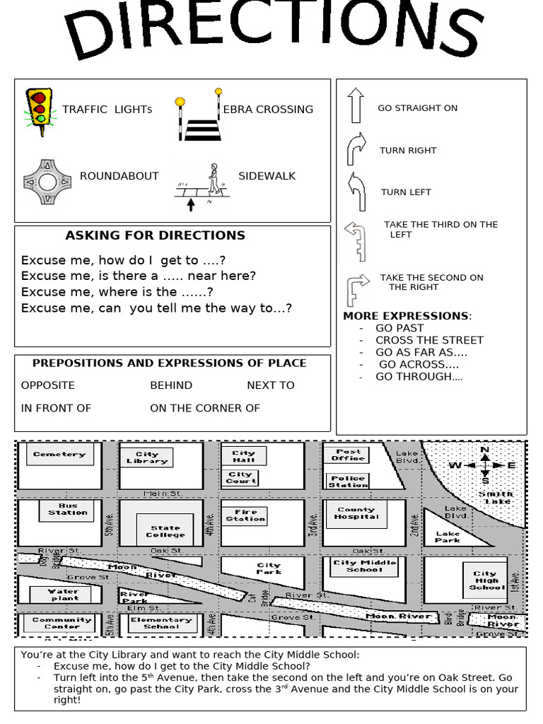 Directions Practice Worksheet | PDF