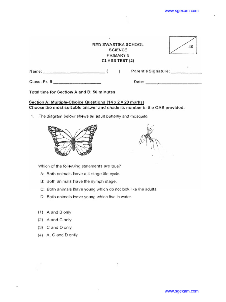 2023-P5-Science-Weighted Assessment 2-Red Swastika | PDF