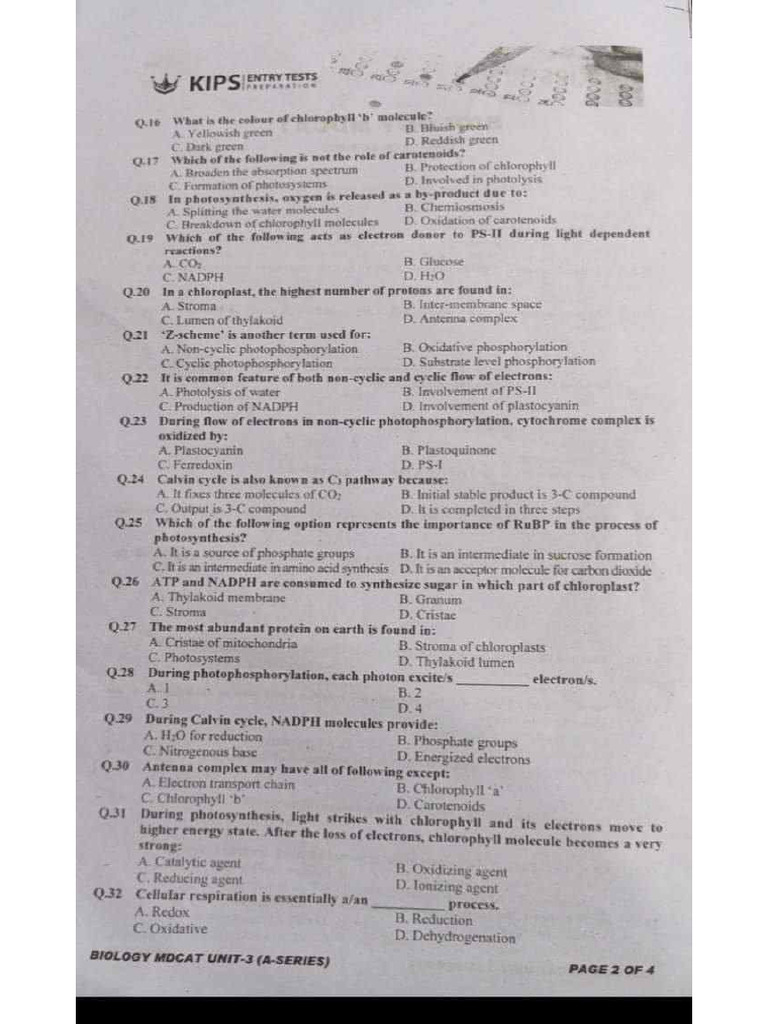 Kips 4 Aug Unit 3 Bio+phy+chem by Drzee | PDF