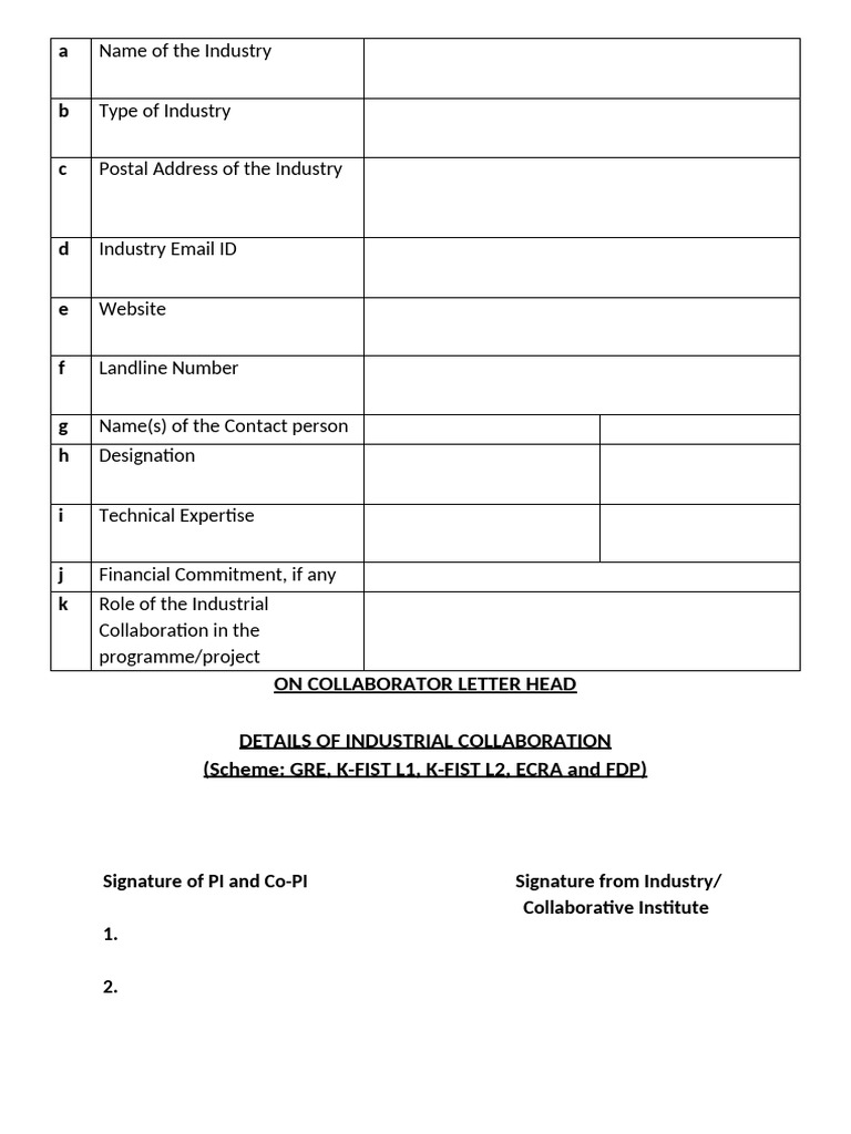 Letter of Colloboration REG 0 | PDF