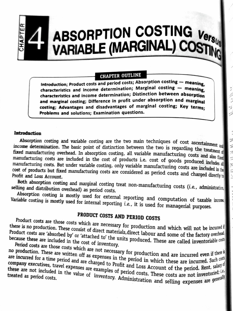Ch-4 Absorption Costing | PDF