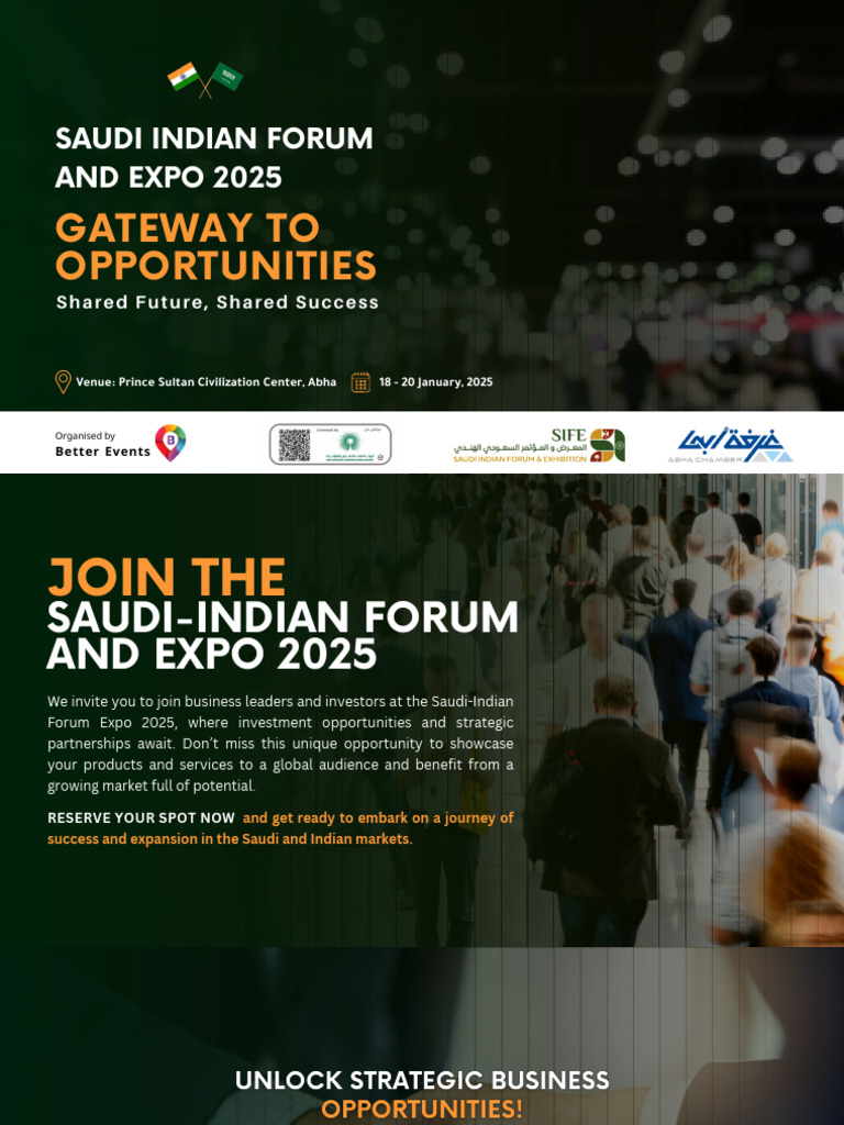 Saudi-Indian Forum & Expo 2025 Brochur | PDF