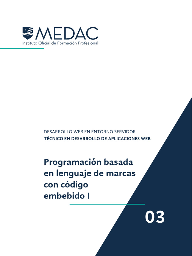 PDF. Desarrollo Web en Entorno Servidor. Tema 3 | PDF