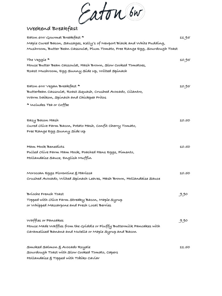 Brunch Menu | PDF