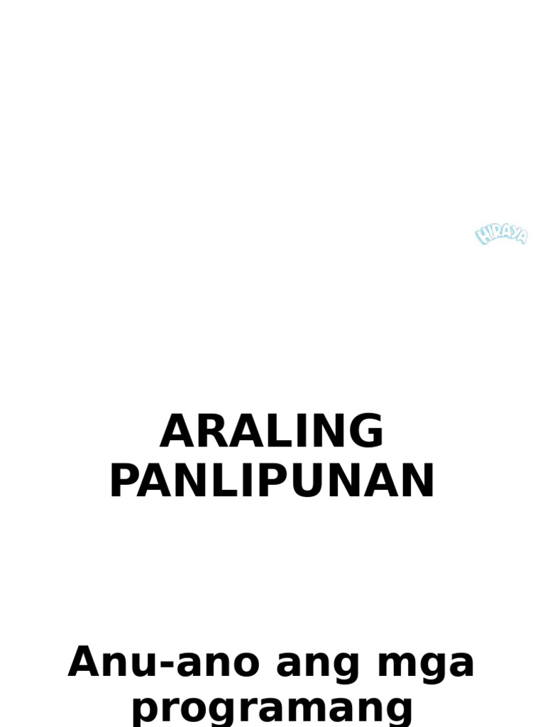 ArPan Aralin 1 | PDF