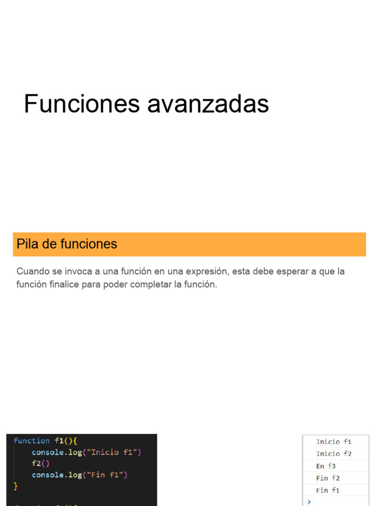 Funciones Avanzadas | PDF