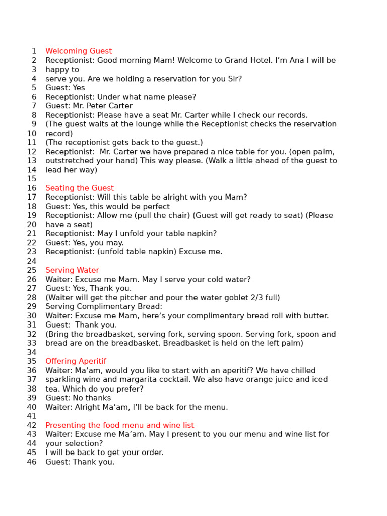 Welcoming Guest | PDF