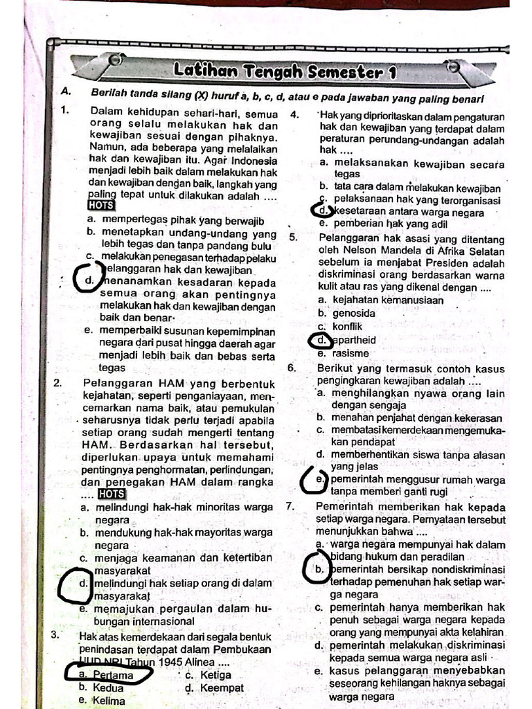 PKN Soal Pts | PDF