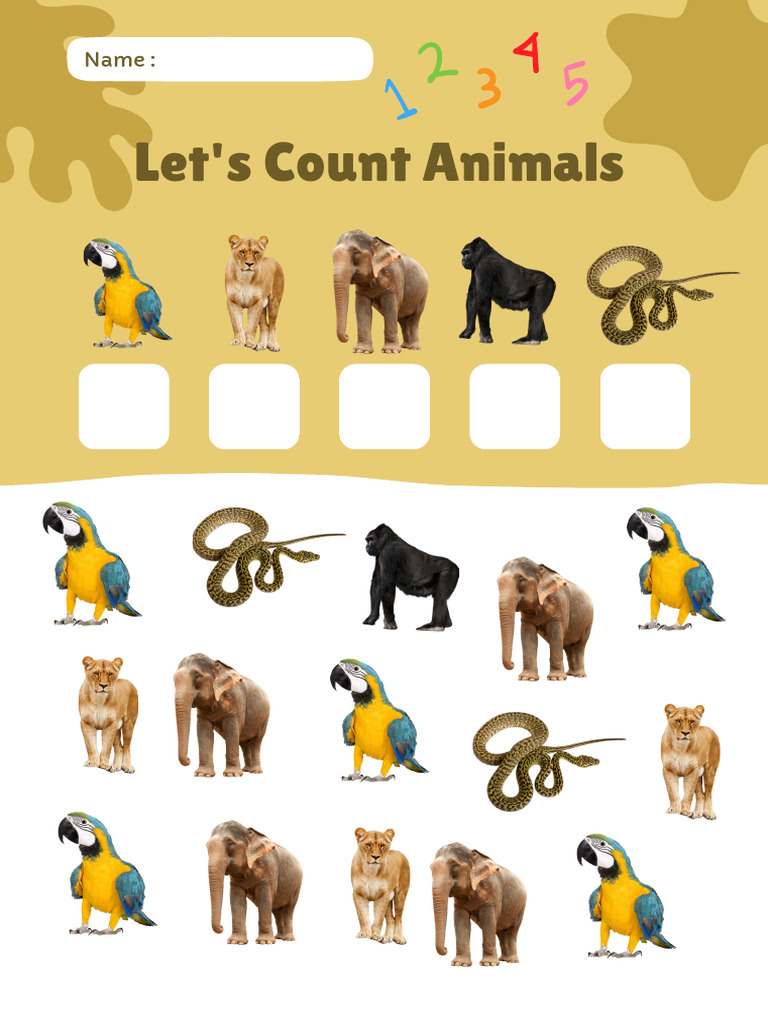 Let's Count Animals | PDF