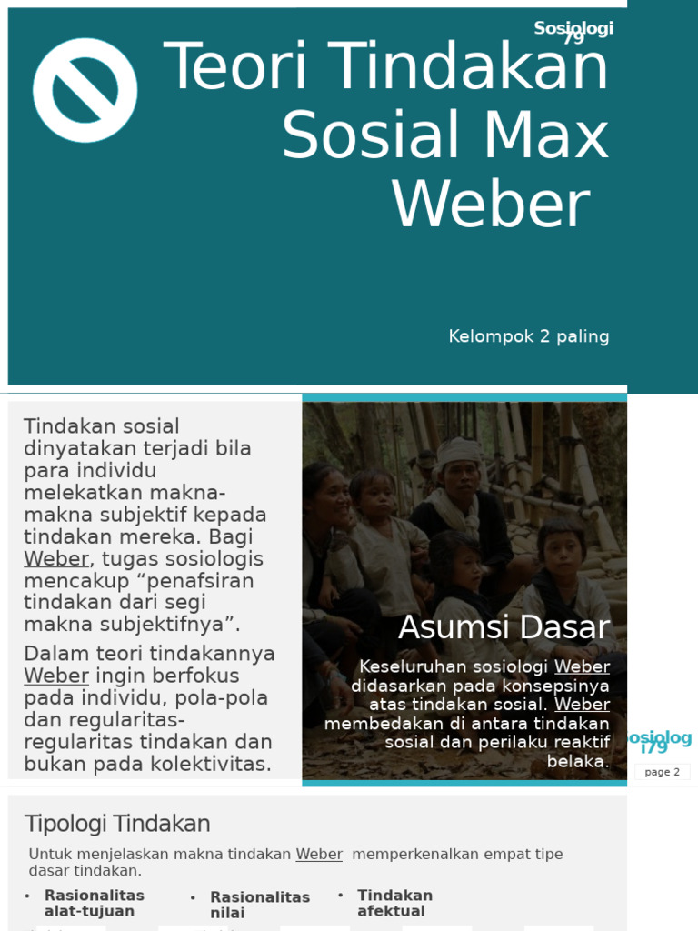 Teori Tindakan Sosial Max Weber | PDF