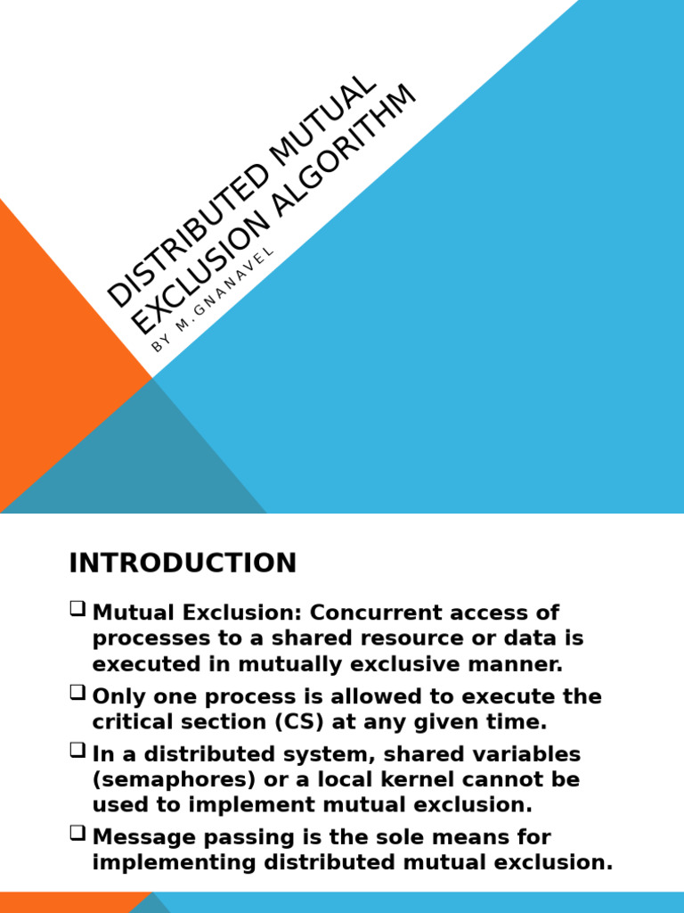 Unit Iii - Distributed Mutual Exclusion Algorithm | PDF Unit Iii - Distributed Mutual Exclusion Algorithm | PDF