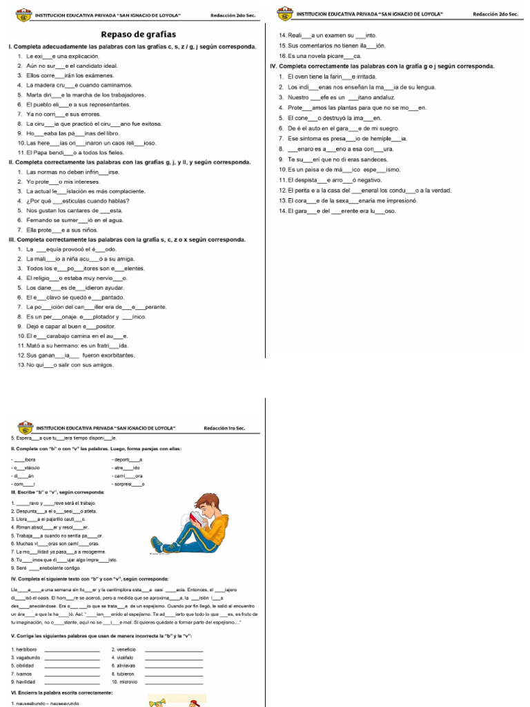 Ficha 2do Redacción | PDF