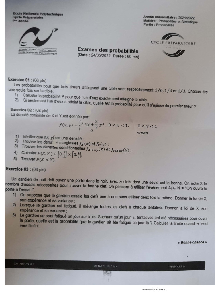Exam Proba | PDF