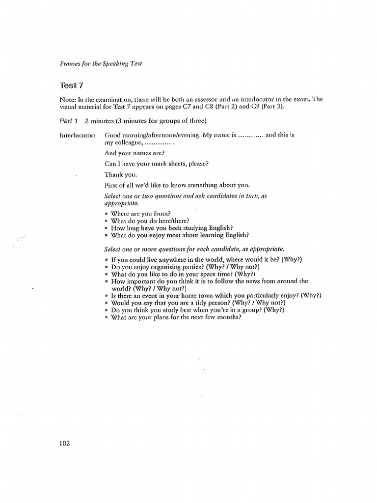 C1 Speaking | PDF