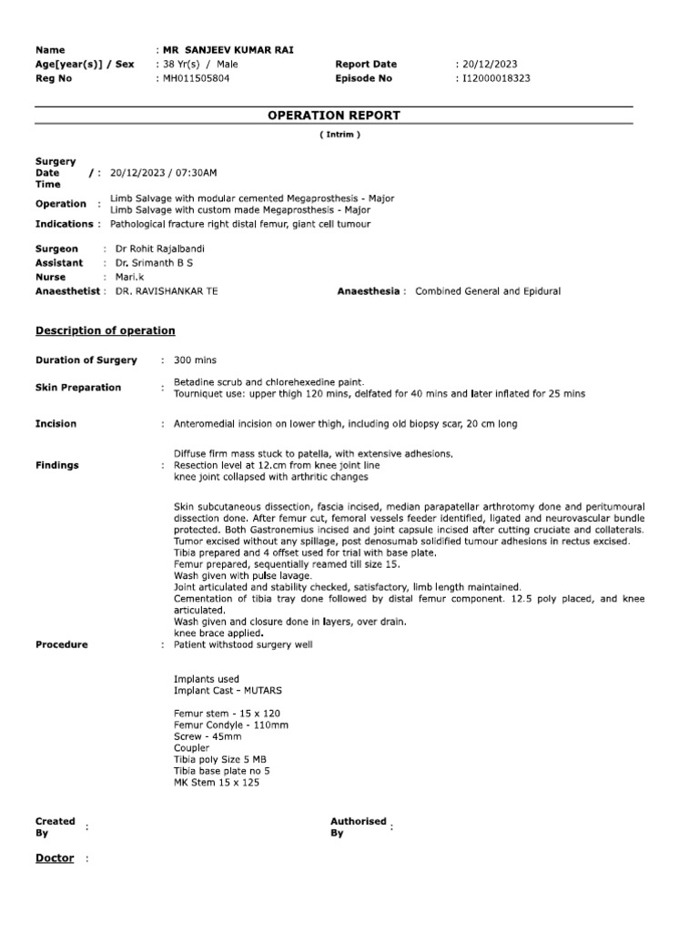 Ot Note - Manipal | PDF