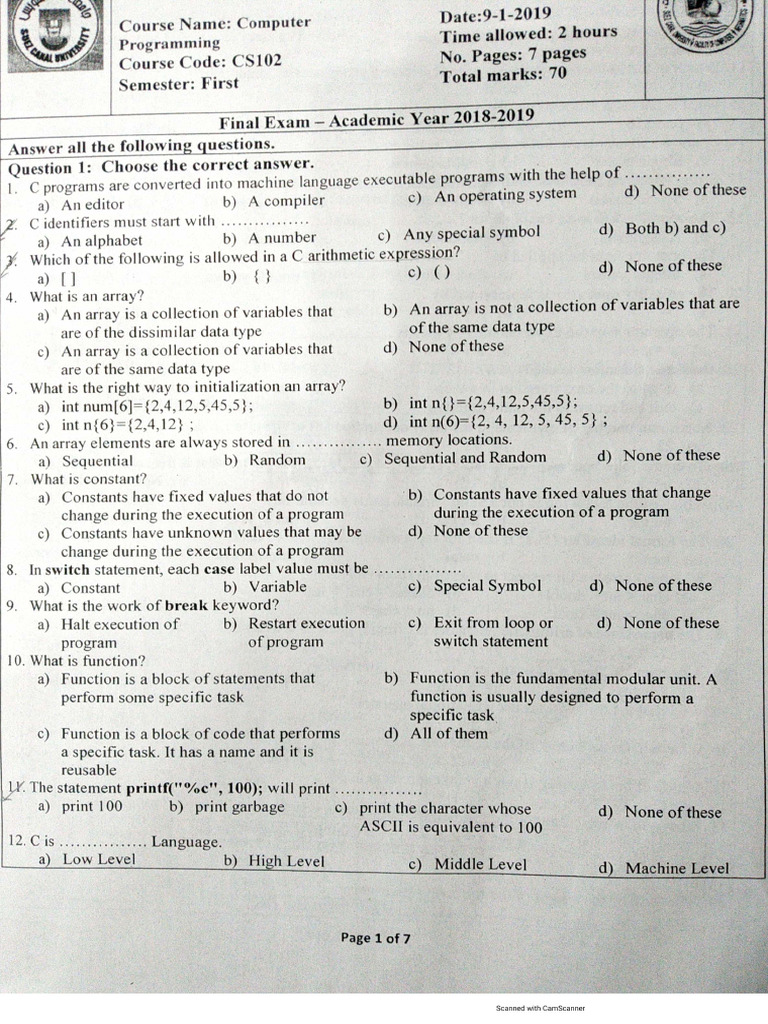 Final Programming 2019 | PDF