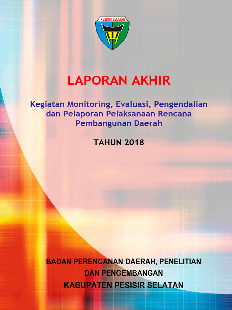 Laporan Akhir Kegiatan Monev 2018 Lengkap - Gabungan | PDF