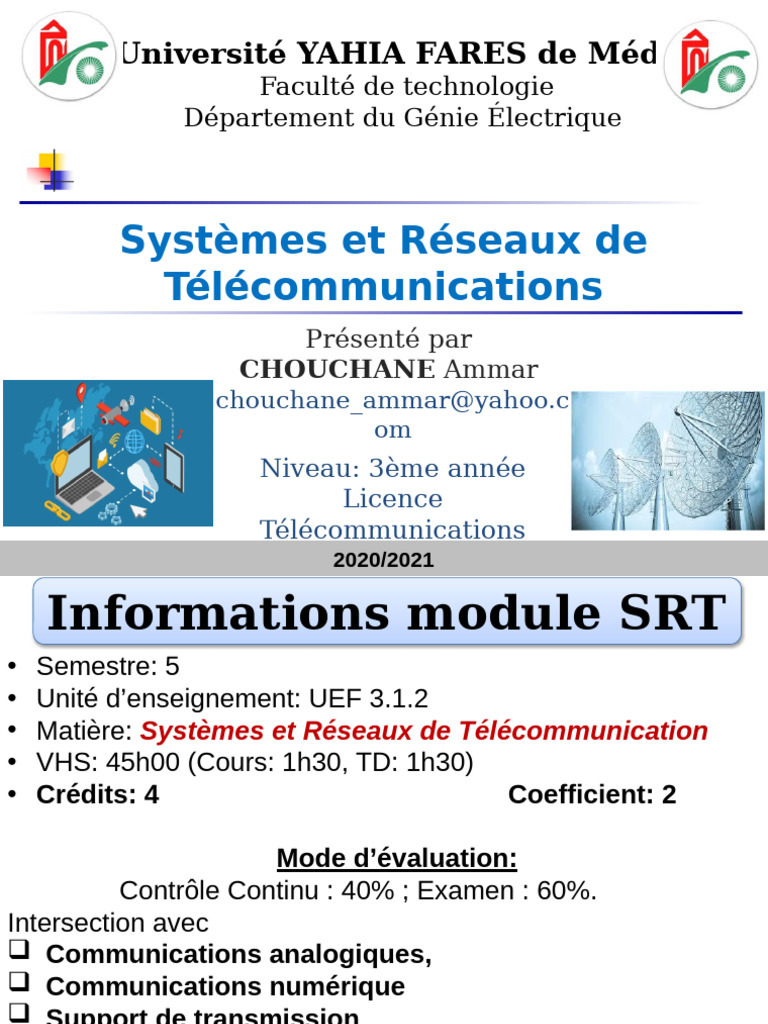 Cours1_SRT_2021 | PDF
