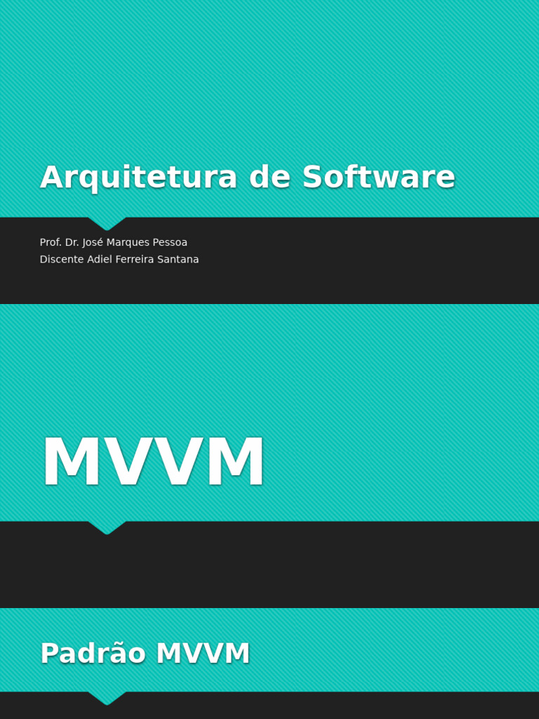 Arquitetura de Software MVVM | PDF