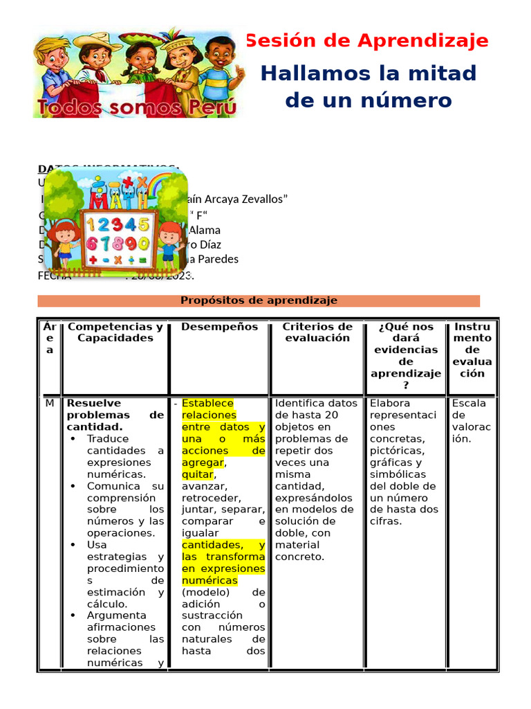 2° Sesión Día 2 Mat Hallamos La Mitad de Un Número Unidad 6 Semana 2 | PDF