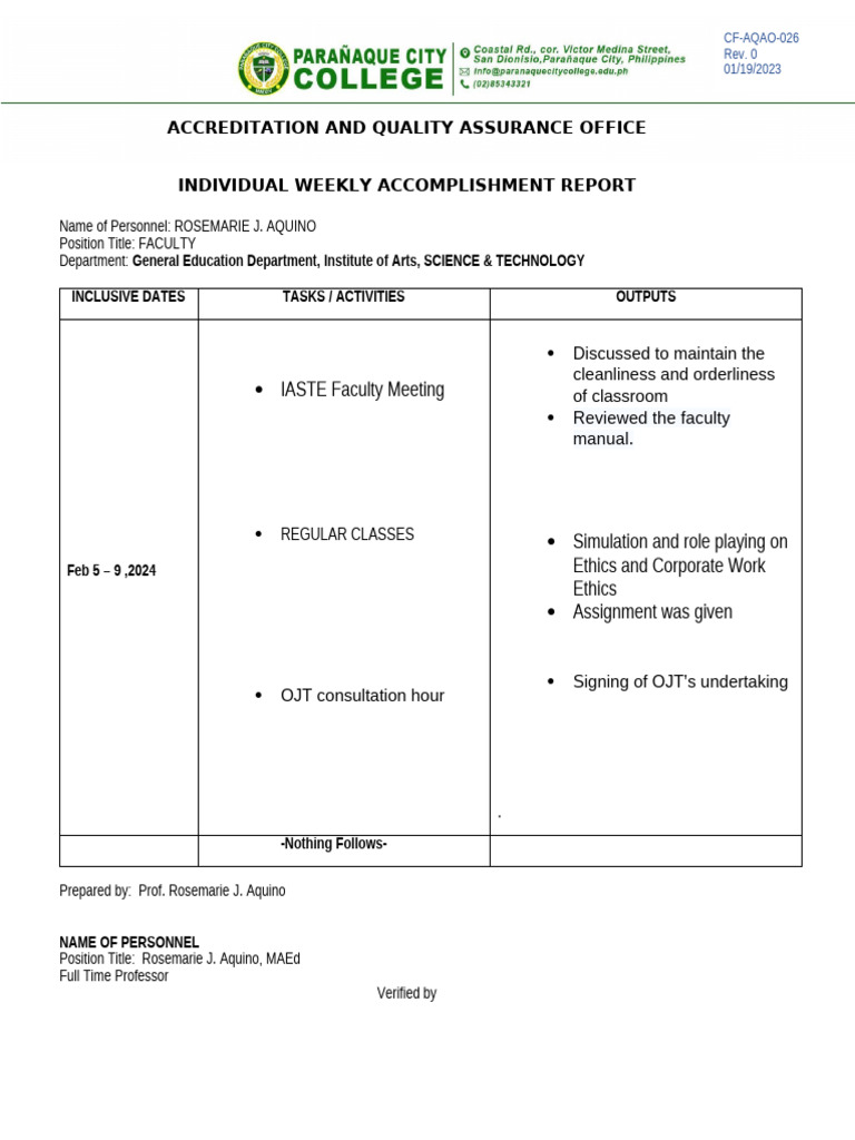 IWAR - Feb 5 - 9 Aquino R. | PDF